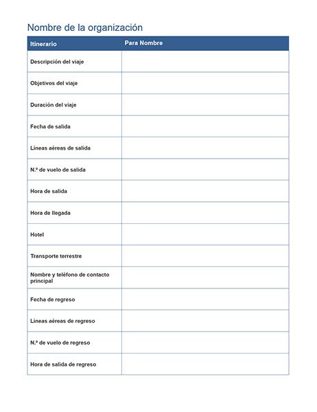 Total 32 Imagen Modelo De Itinerario De Viaje En Word Abzlocal Mx