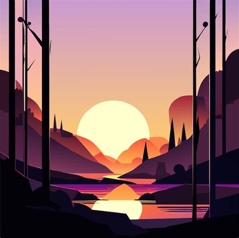 Dise O De Ilustraciones De Parques Naturales Vector Premium