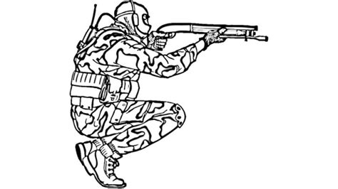 Dibujo De Militar Para Colorear Y Pintar 33081