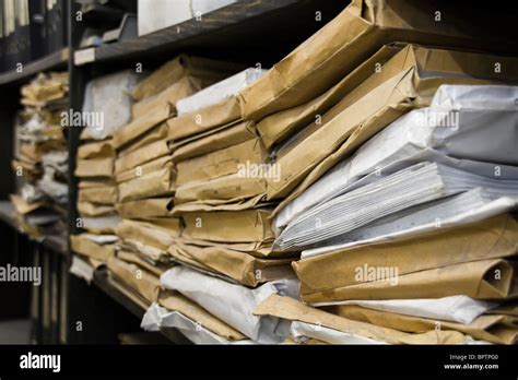 Old File Stack And File Folder Close Up For Background Stock Photo Alamy