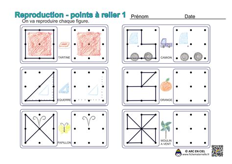 Reproduction points à relier 1 ARC EN CIEL