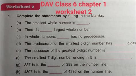 Dav Class Maths Chapter Worksheet Class Math Chapter