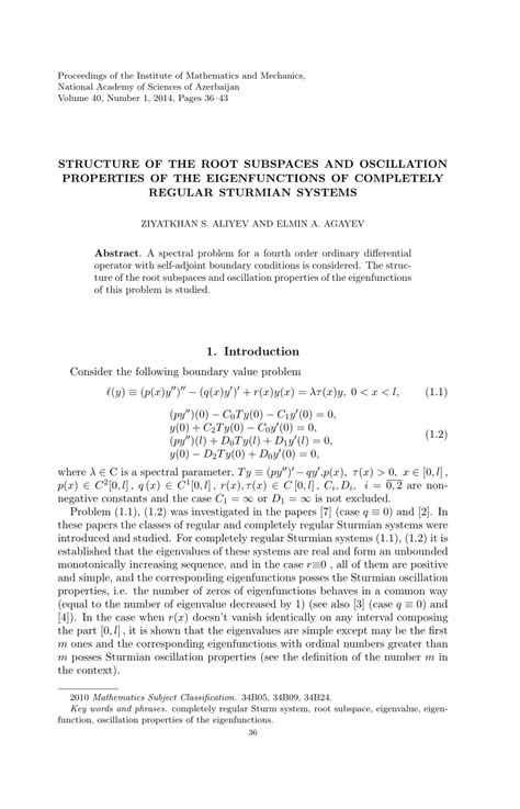 pdf structure of the root subspaces and oscillation properties of the eigenfunctions of