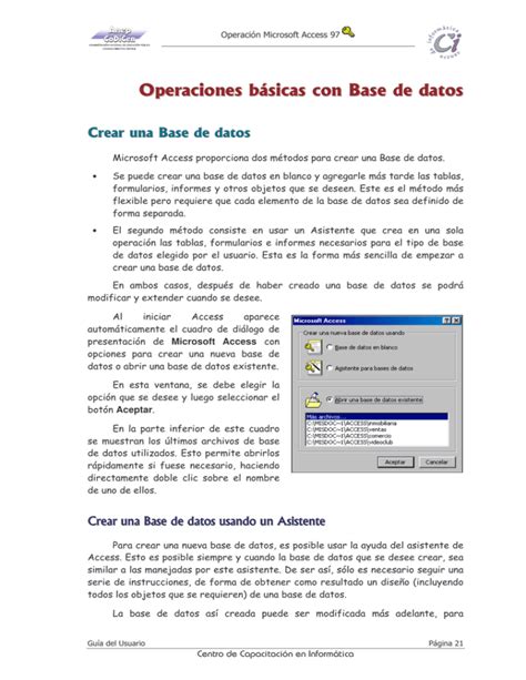 operaciones basicas con base de datos