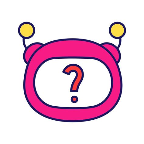 Help Chatbot Color Icon FAQ Chat Virtual Assistant Robot Face