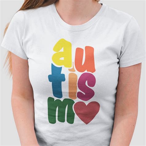 Camiseta Autismo Letras Coloridas Modelos Feminino E Masculino Shopee