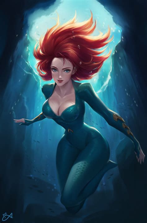 Wallpaper Mera Aquaman Justice League Dc Comics Anime Girls