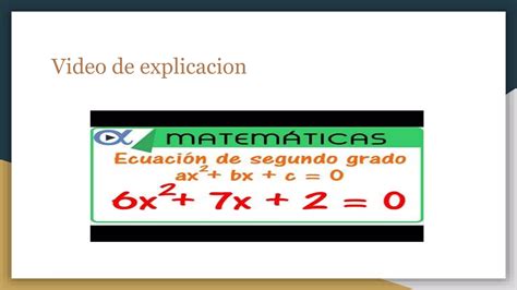 Ecuaci N Cuadr Tica O De Segundo Grado Ppt Descarga Gratuita