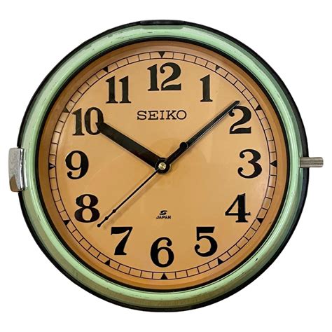 Gold and White Vintage Wall Clock by Seiko Large Japan Home Décor Home