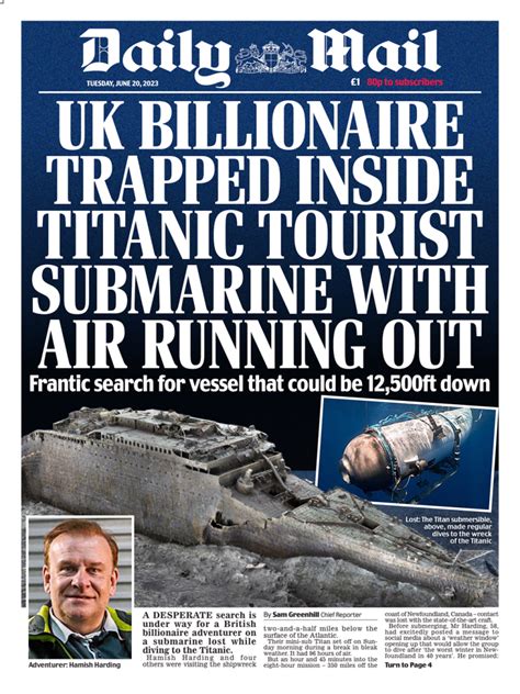 Daily Mail Front Page 20th Of June 2023 Tomorrow S Papers Today