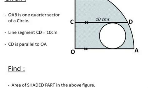 OAB Is One Quarter Sector Of A Circle Filo