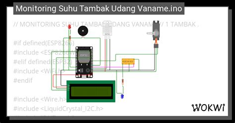 Monitoring Suhu Tambak Udang O Wokwi Esp32 Stm32 Arduino Simulator