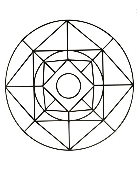 Geometric Mandala Coloring Pages