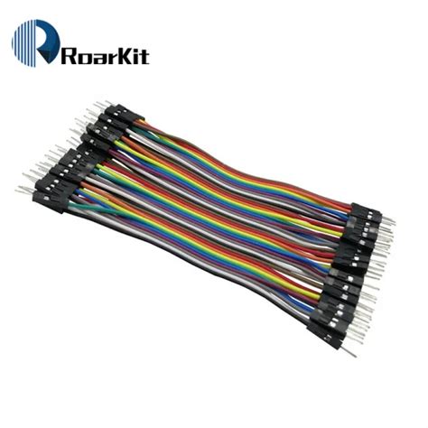 40pcs 10cm 2 54mm 1pin 1p 1p Male To Male Jumper Wire Dupont Ribbon
