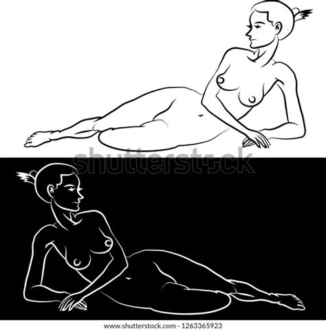 Hand Drawn Naked Woman Stock Vector Royalty Free 1263365923