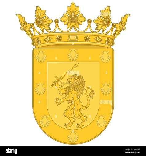Diseño vectorial del Escudo de Armas de la ciudad capital de Santiago