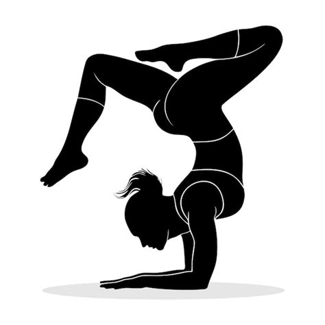 Silhueta De Mulher Desportiva Exercitando Medita O De Ioga Ilustra O