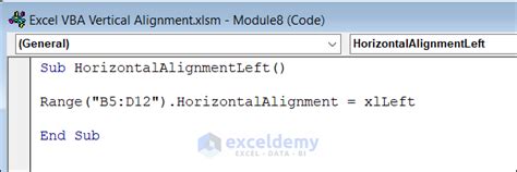 using excel vba to set vertical alignment 5 examples