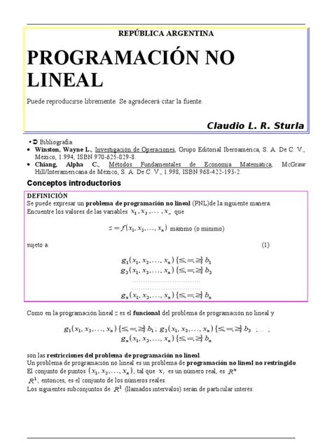 programacion no lineal pdf programacion no lineal conjunto convexo