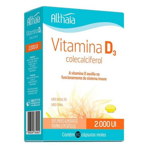 Vitamina D3 Colecalciferol 2000 UI 60 Cápsulas Althaia Equaliv