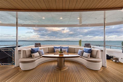 Feadship Yacht BROADWATER Aft Deck Seating Yacht Charter