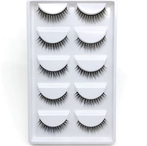 Wholesale 5 Pairs 3d Natural False Eyelashes Fake Lashes Makeup Kit