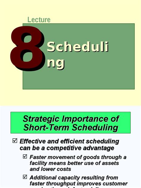 lecture 8 scheduling download free pdf scheduling computing business