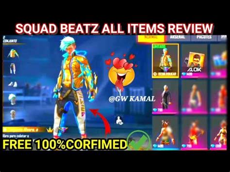 Free Fire X Squad Beatz All Items Review New Event Free Fire Items