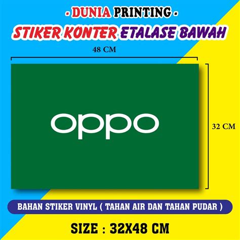 Jual Stiker Etalase Konter HP Bawah Size 32X48 CM Tahan Pudar Dan