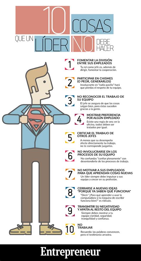 Infografía 10 cosas que una persona líder NO debe hacer Foro
