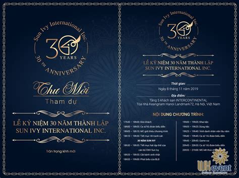 10 mẫu thiệp mời kỷ niệm thành lập công ty đẹp sang trọng Thiệp Mẫu