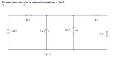 Solved Use Source Transformation To Find The Voltage Vo In Chegg
