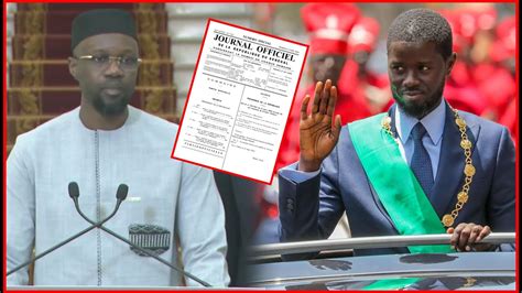 Urgent Ousmane Sonko Nomm Premier Ministre Youtube