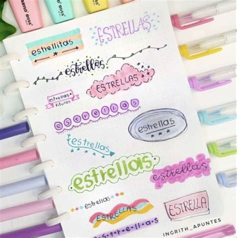 Ideas para decorar títulos Titulos bonitos para apuntes Tutorial de