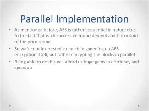parallel aes implementation