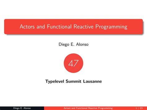 actors and functional reactive programming ppt