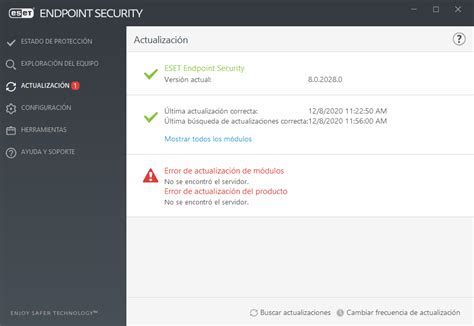 Actualización del programa ESET Endpoint Security Ayuda en línea de