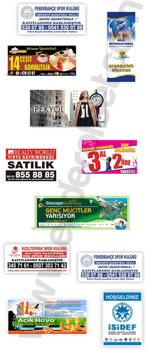 Branda Afiş Baskıları Branda Afiş Baskı Örnekleri İçin Tıklayınız Ender