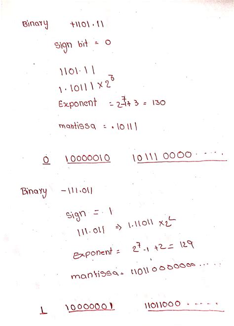 [solved] conversions from binary to floating point using the mantissa format course hero