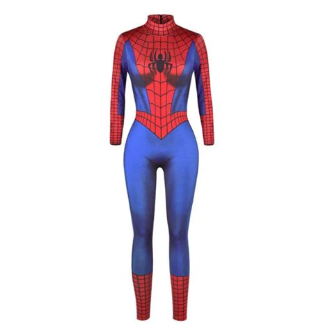 Spiderman Costume Women S 3D Shade Spandex Fullbody Halloween Cosplay