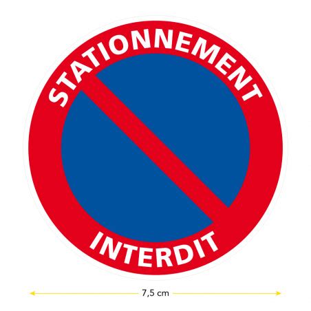 6 Autocollants Stationnement Interdit Stickers Interdit De Stationner