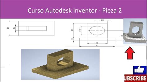 Curso Autodesk Inventor Pieza 2 YouTube