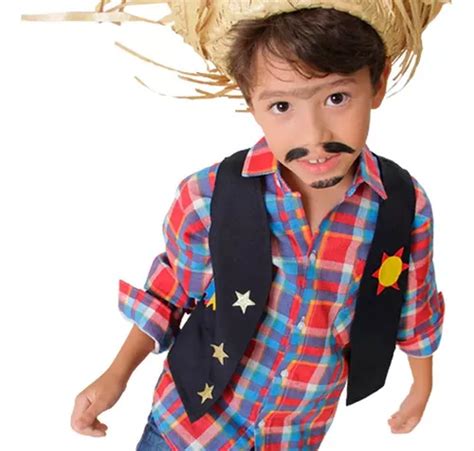 Roupa Festa Junina Masculina Infantil Luxo 2023 Canganceiro