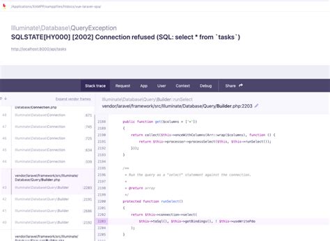 ローカル環境でlaravelがsqlstate Hy000 2002 エラーを返す時 4breakers Blog