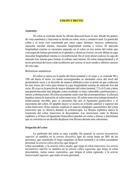 Colon y recto Resúmenes medicos uDocz