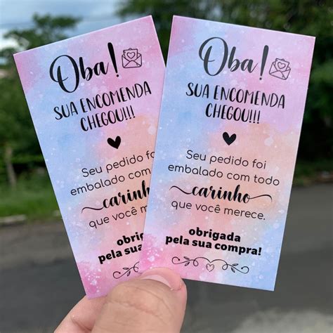 CARTÃO DE AGRADECIMENTO Oba sua encomenda chegou Shopee Brasil