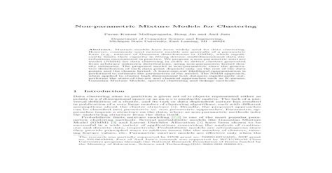 non nonparametricmixturemodels