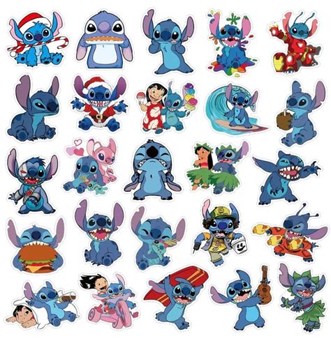 Cute Stitch Stickers Pack Laptop Decals Waterproof Sticker Planner