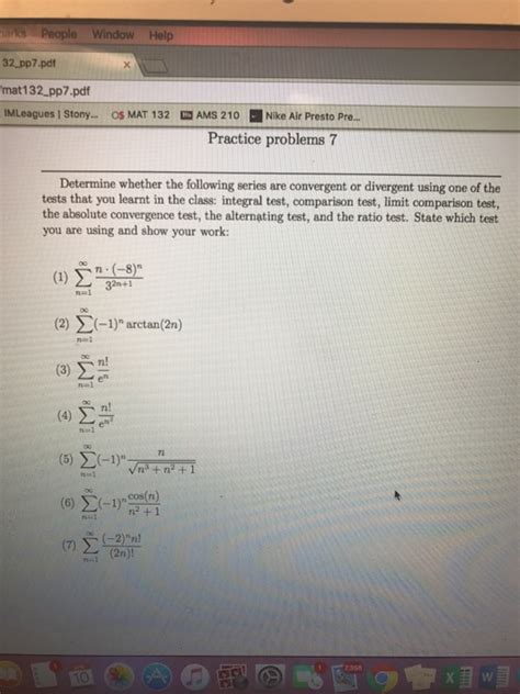 Solved Determine Whether The Following Series Are Convergent Chegg