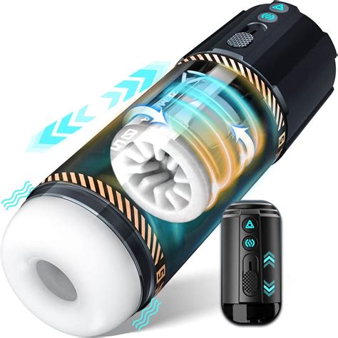 Electric Masturbator Hands Free Cup With 8 Shock Functions Telescopic